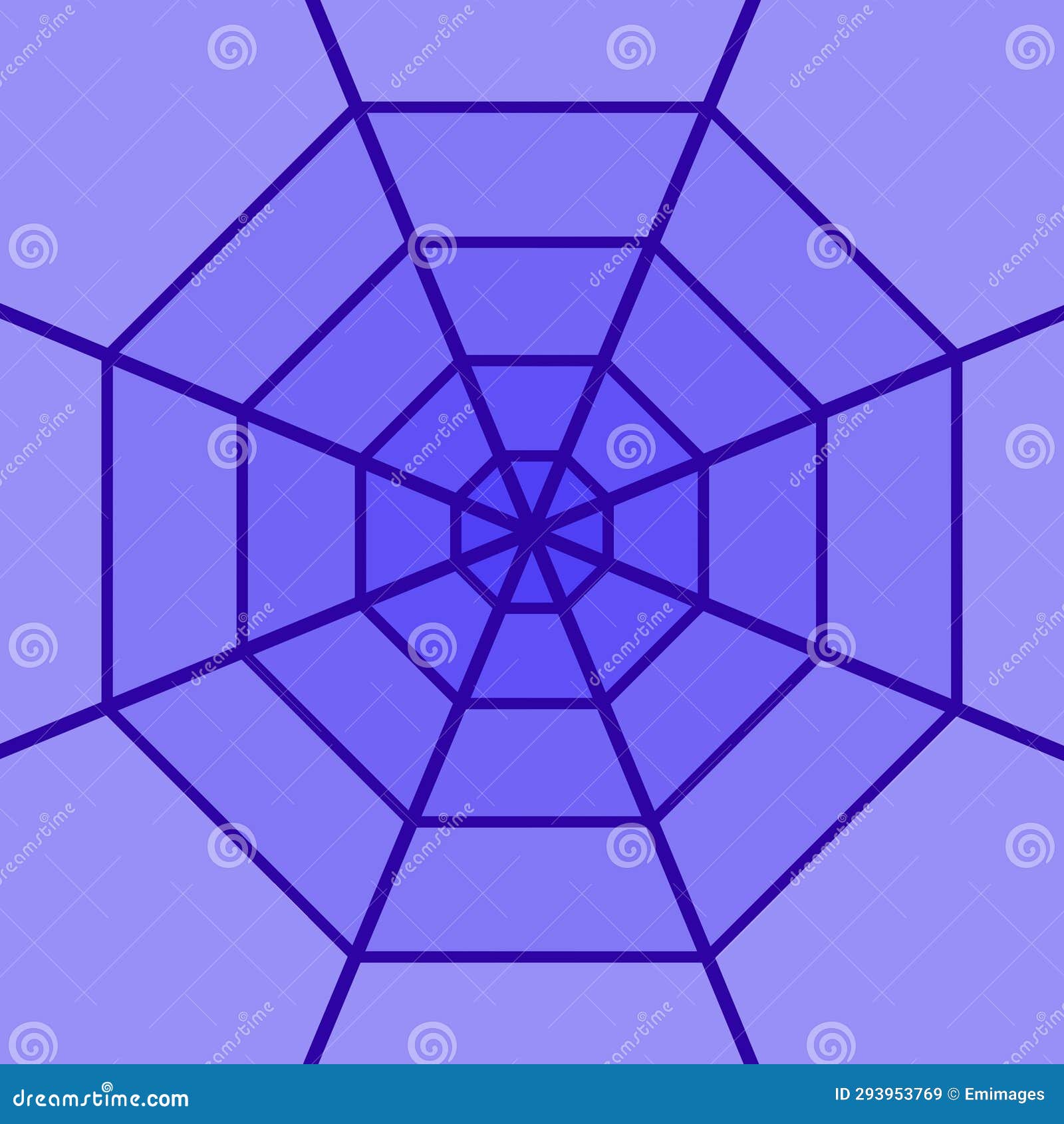 Abstract Geometric Blue Spiderweb Design Stock Illustration ...