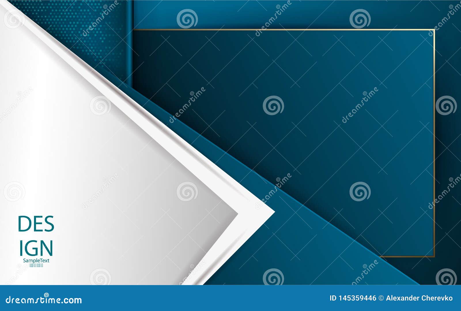 Abstract Geometric Blue Textural Design with White Arrow Stock Vector ...