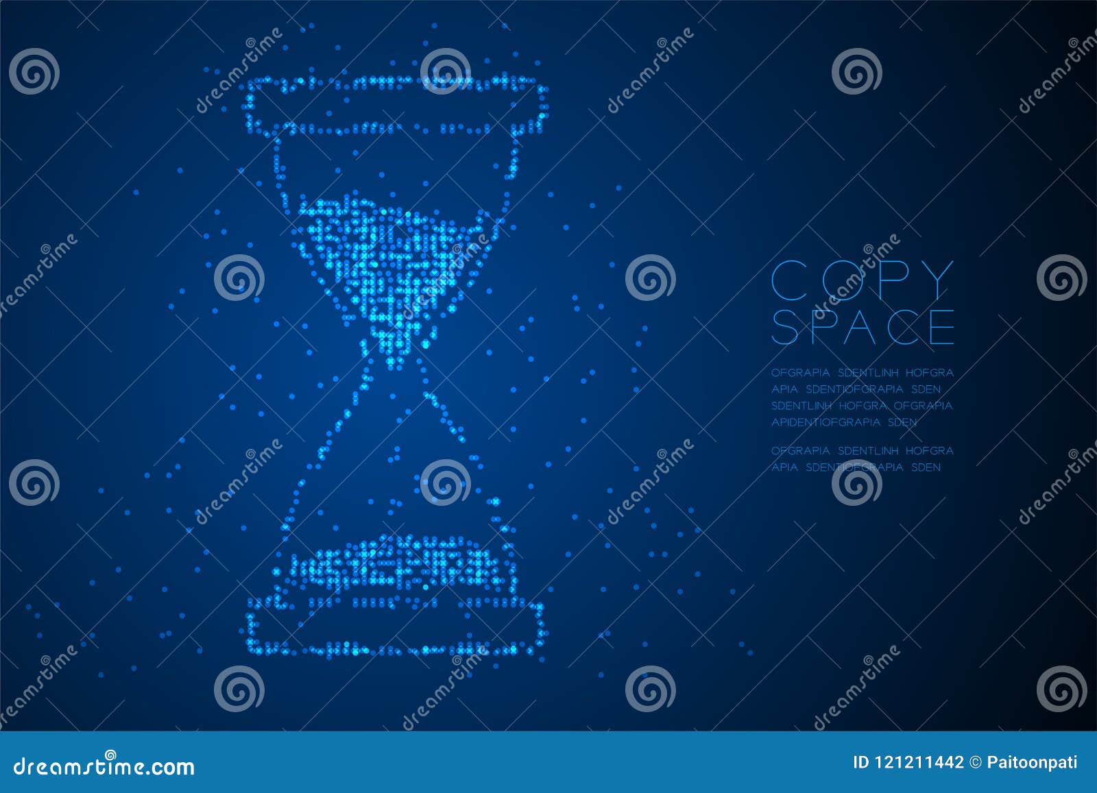Abstract Geometric Bokeh Circle Dot Pixel Pattern Hourglass Shape ...