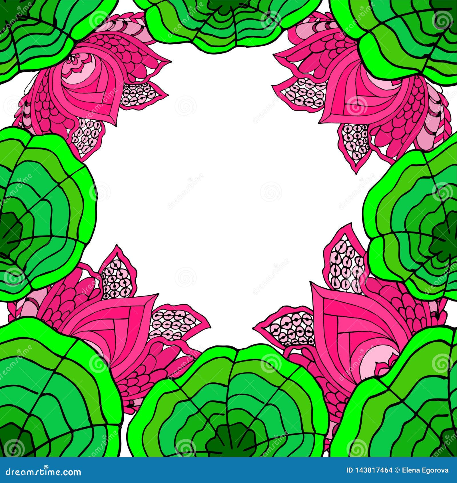 Abstract Geometric Border Drawing Frame Stock Illustration ...