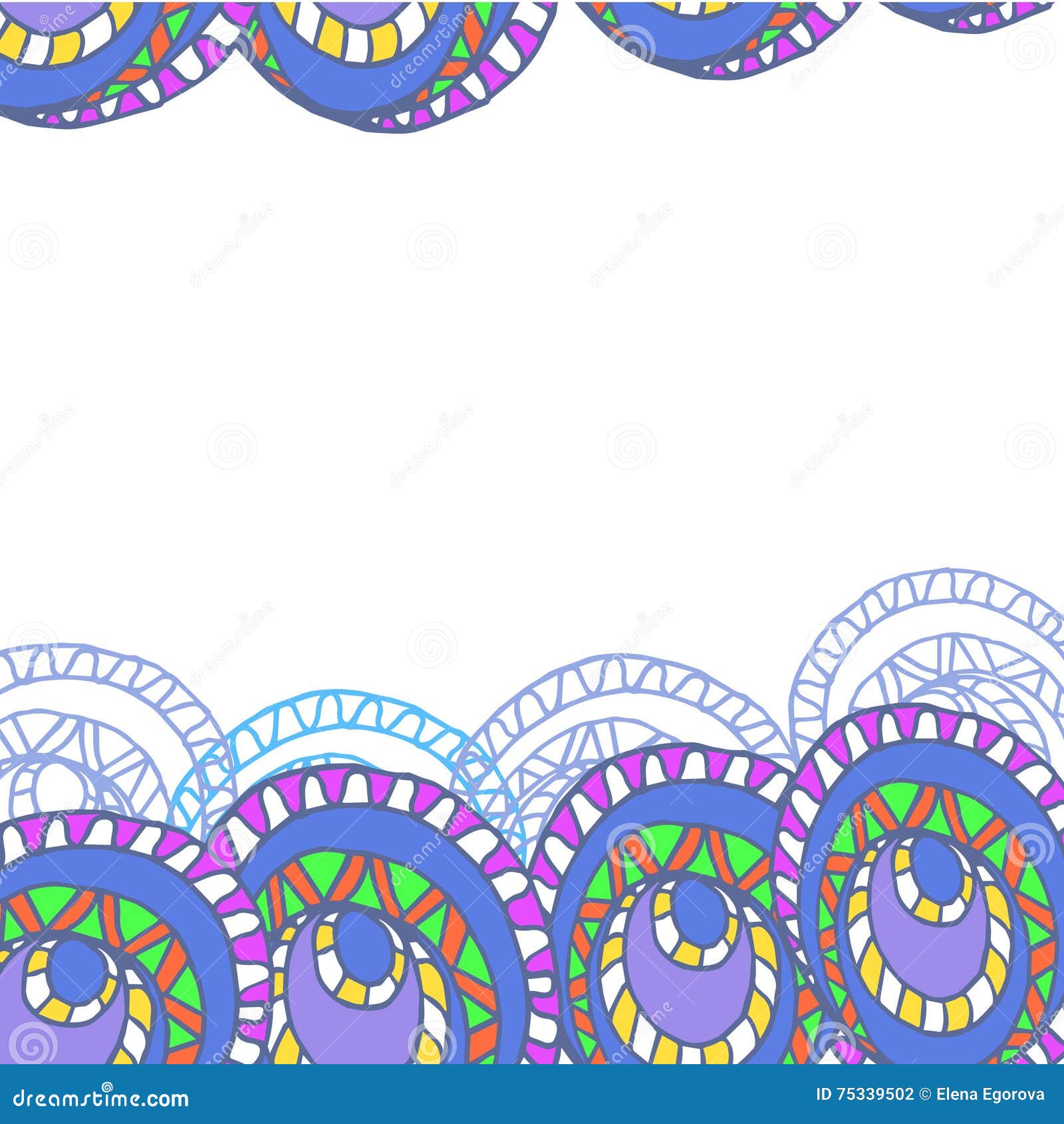 Abstract Geometric Border on a White Background Stock Vector ...