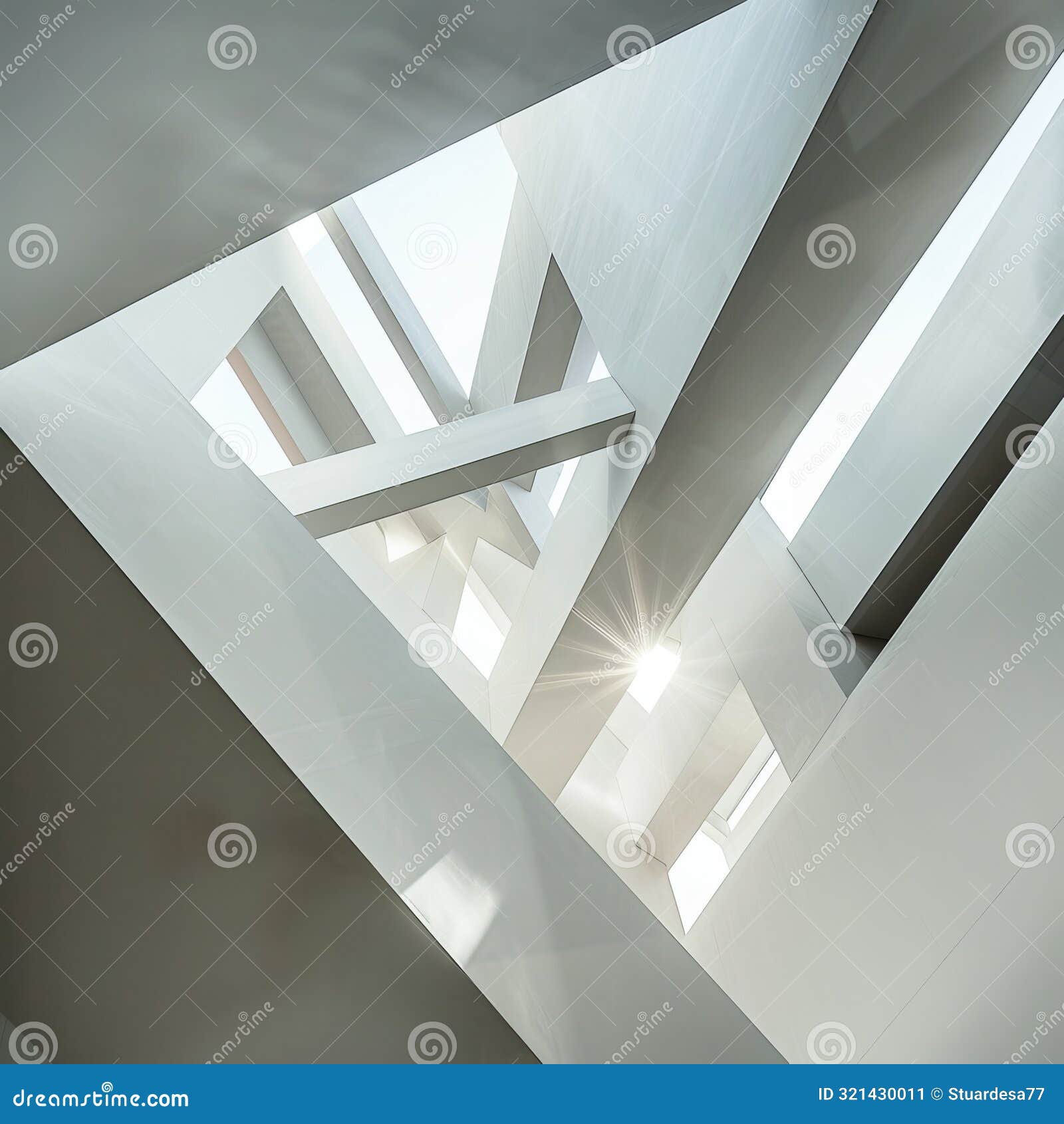 Abstract Geometric Ceiling Perspective Stock Illustration ...