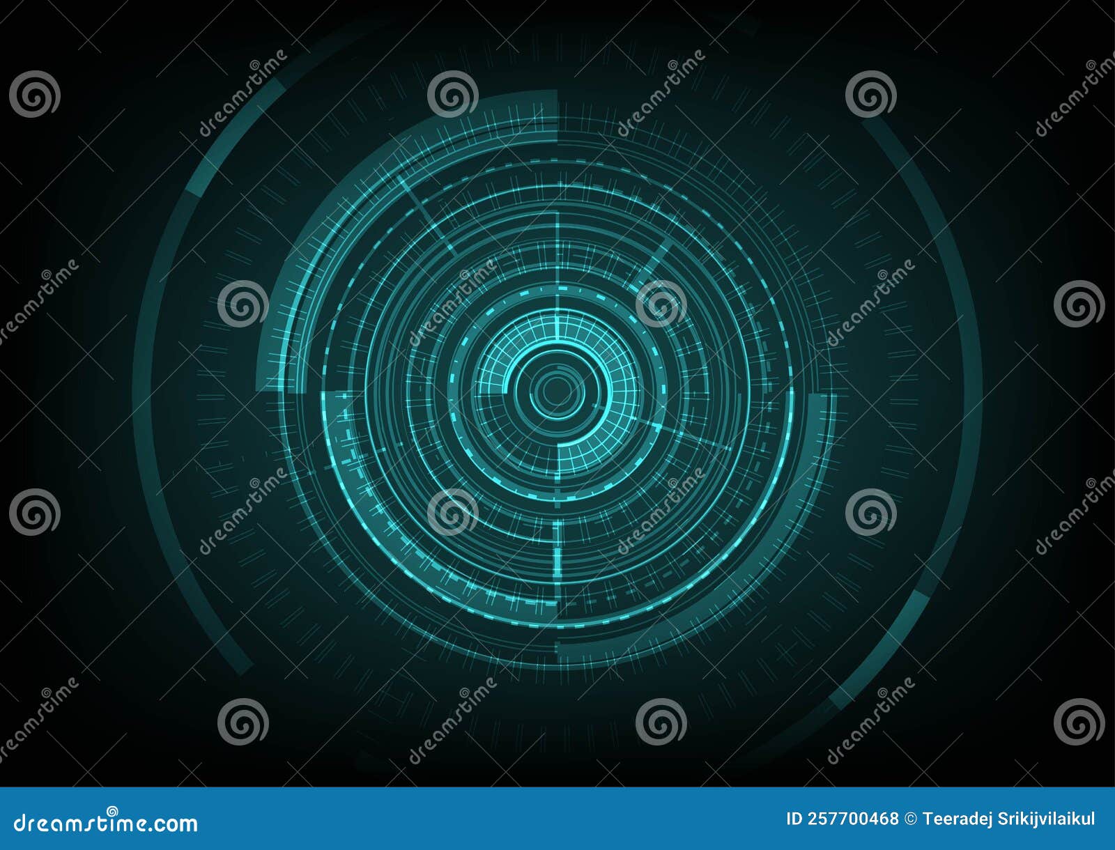 Abstract Geometric Circle Design Technology Background Stock Vector ...