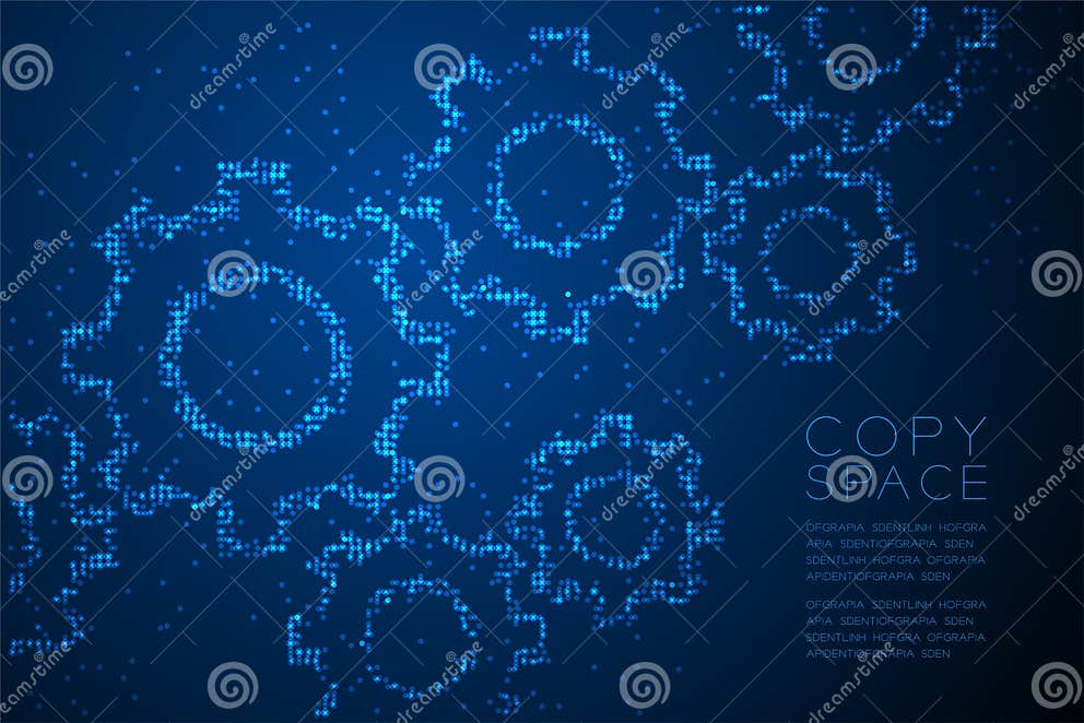 Abstract Geometric Circle Dot Pattern Engineering Gear Shape, Teamwork ...