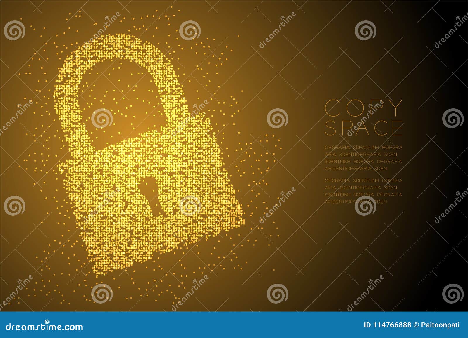 Abstract Geometric Circle Dot Pattern Lock Shape, Security Privacy ...