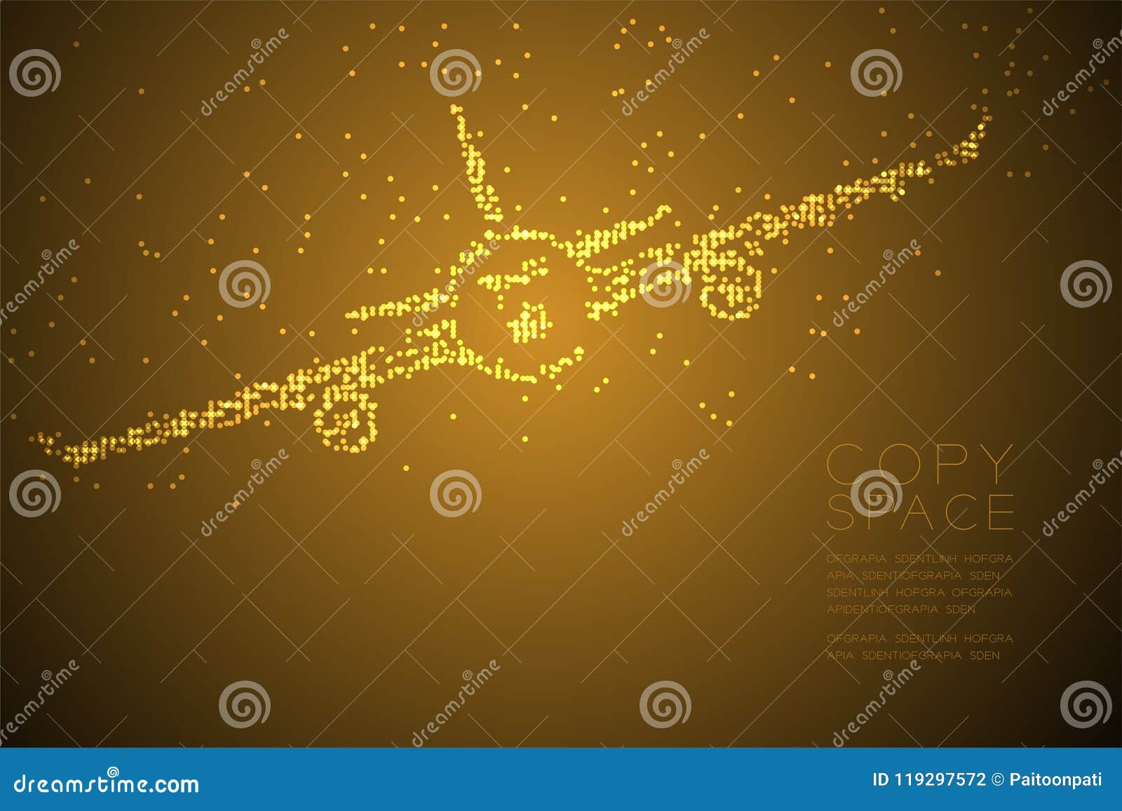 Abstract Geometric Circle Dot Pixel Pattern Airplane Shape, Tran Stock ...