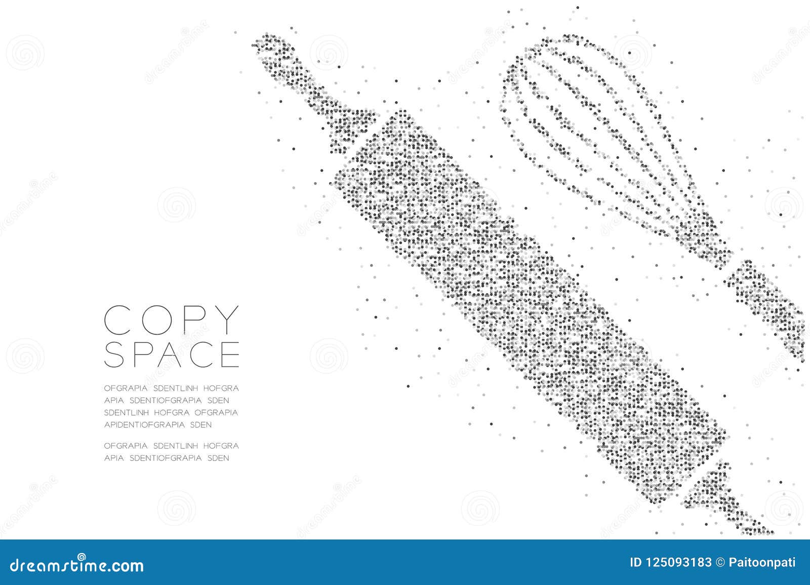 Abstract Geometric Circle Dot Pixel Pattern Rolling Pin and Whisk Shape ...