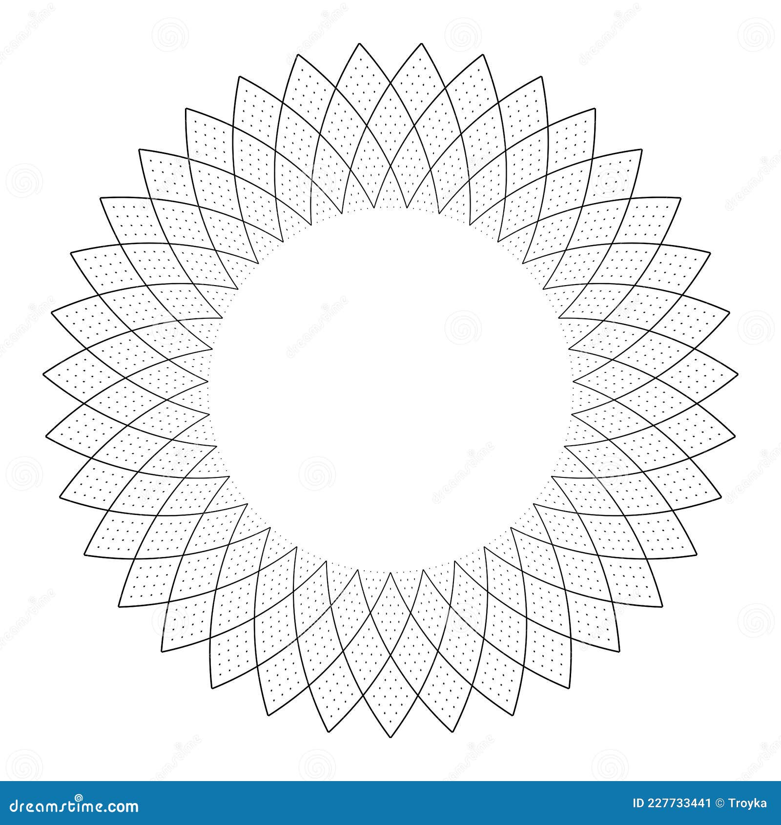 Abstract Geometric Circle Pattern for Round Frame Stock Vector ...