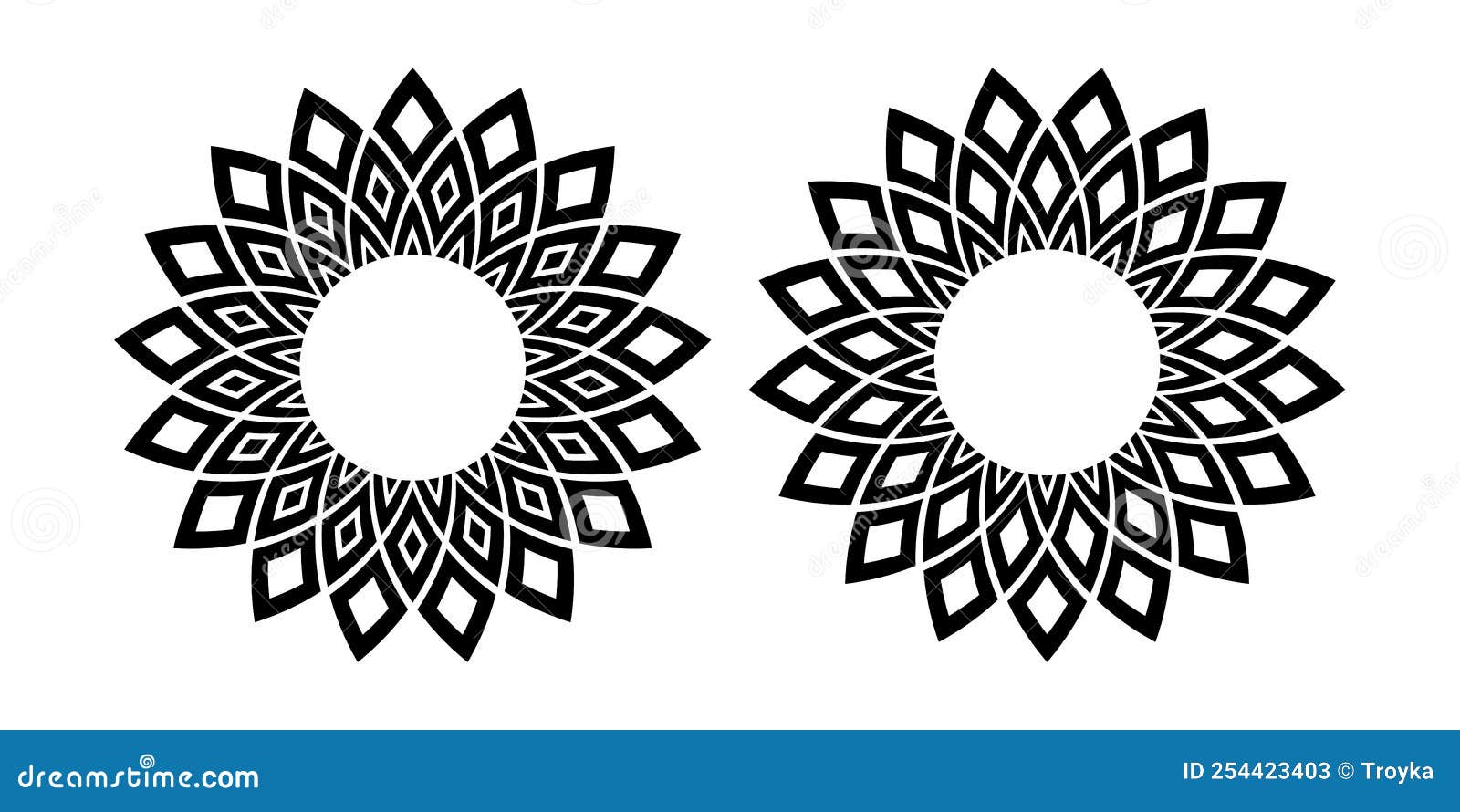 Abstract Geometric Circle Patterns. Decorative Design Elements Stock ...