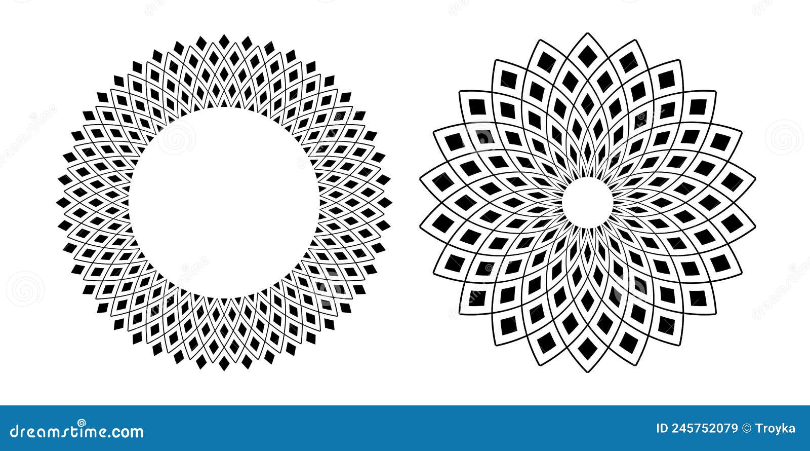 Abstract Geometric Circle Patterns. Elements for Design Stock Vector ...