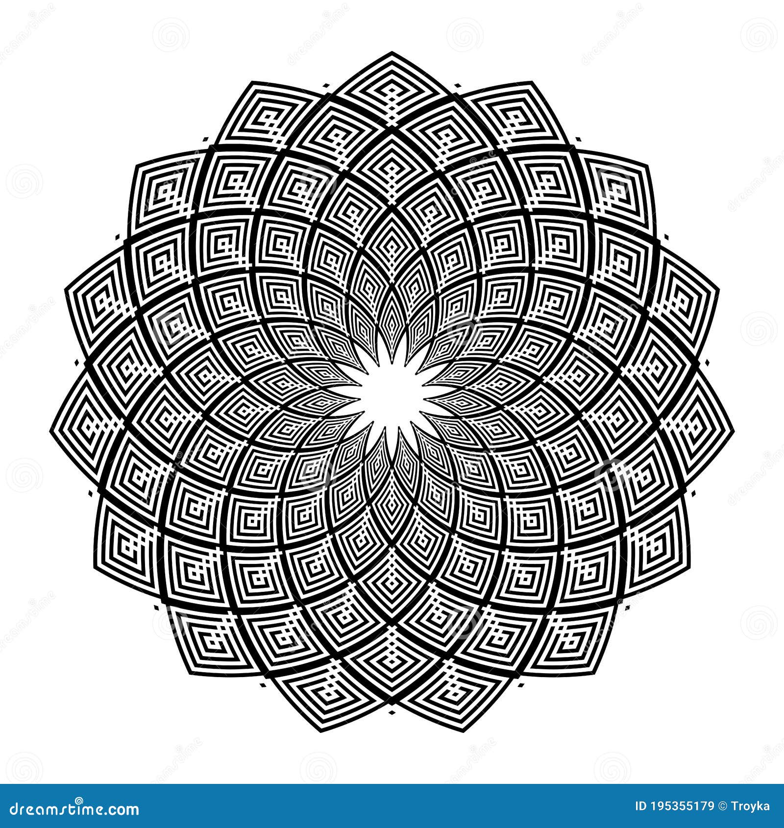 Abstract Geometric Circle Rotation Pattern Stock Vector - Illustration ...