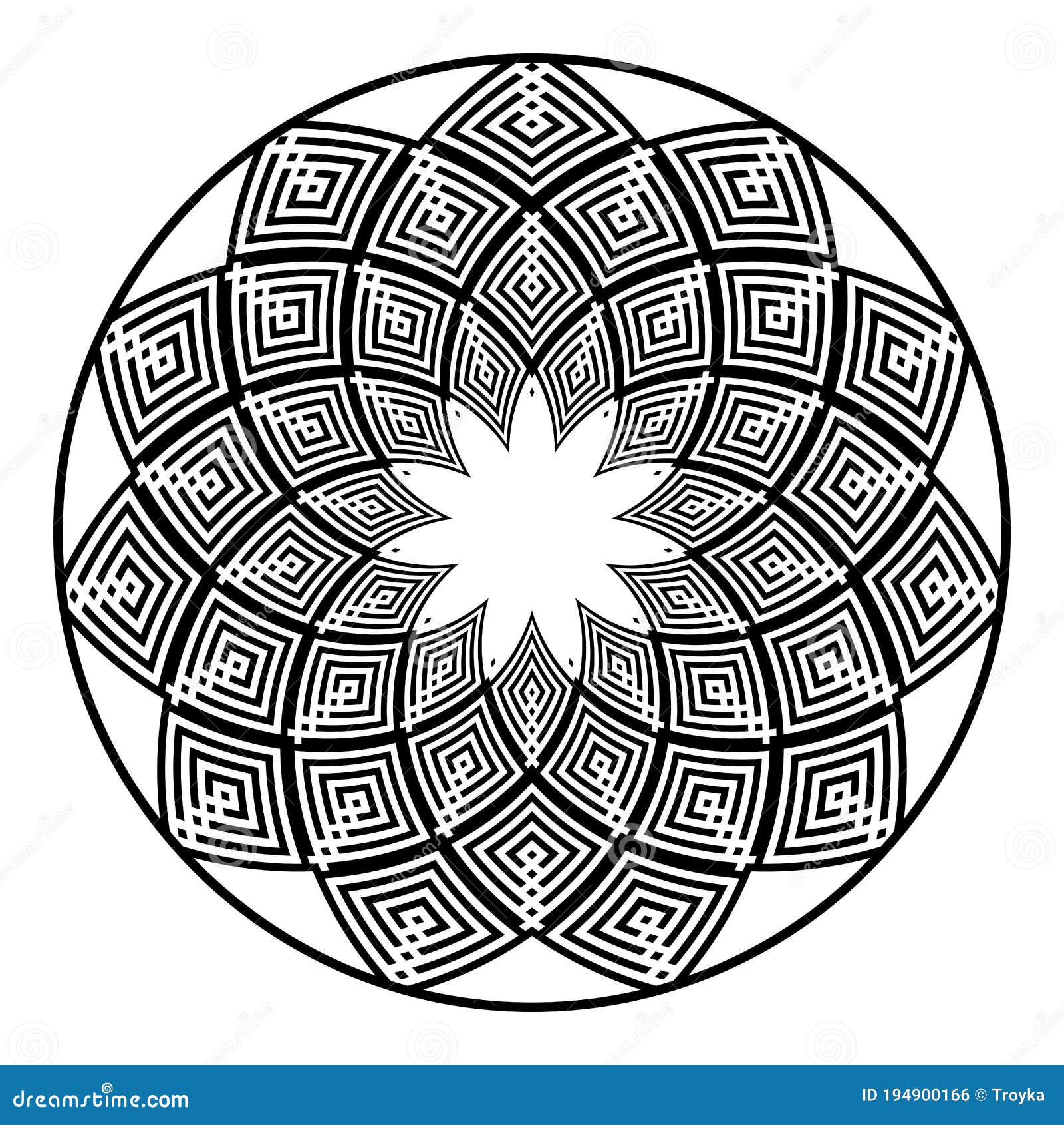 Circle Rotation Patterns. Abstract Shapes Cartoon Vector ...