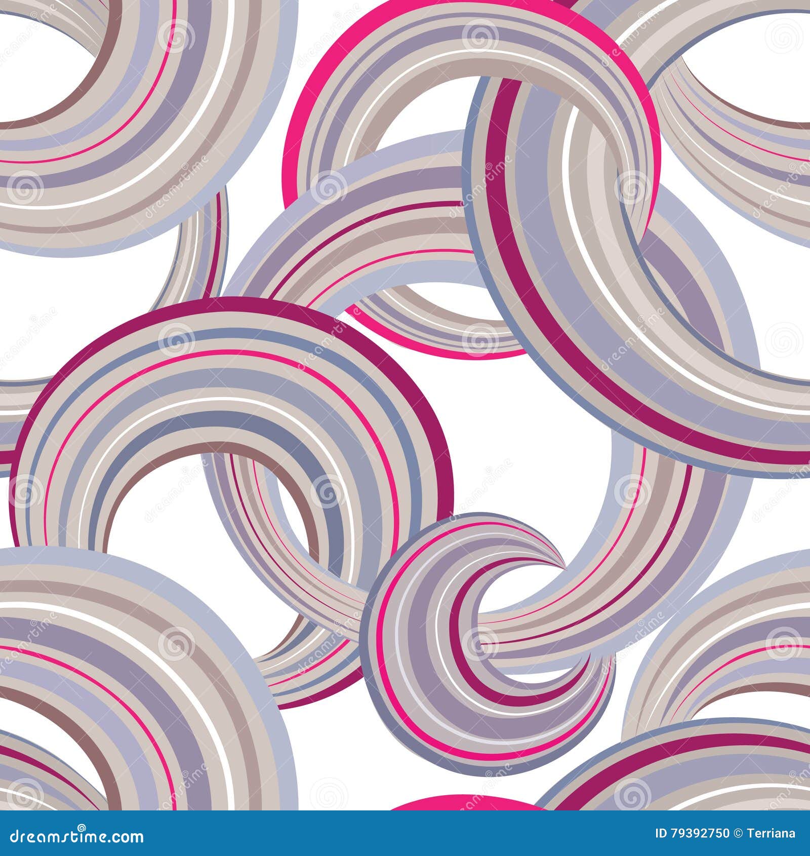 Abstract Geometric Circle Seamless Pattern. Bubble Ornamental ...