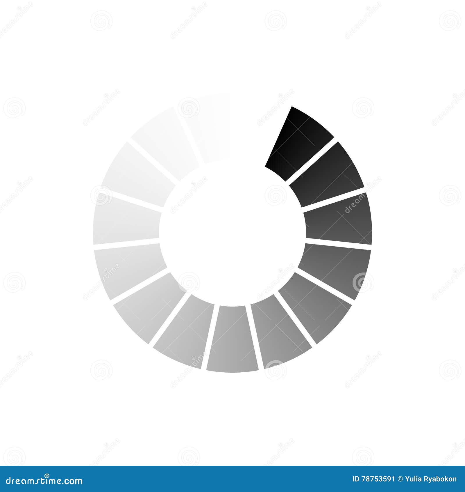 Abstract Geometric Circle of Segments Icon Stock Vector - Illustration ...