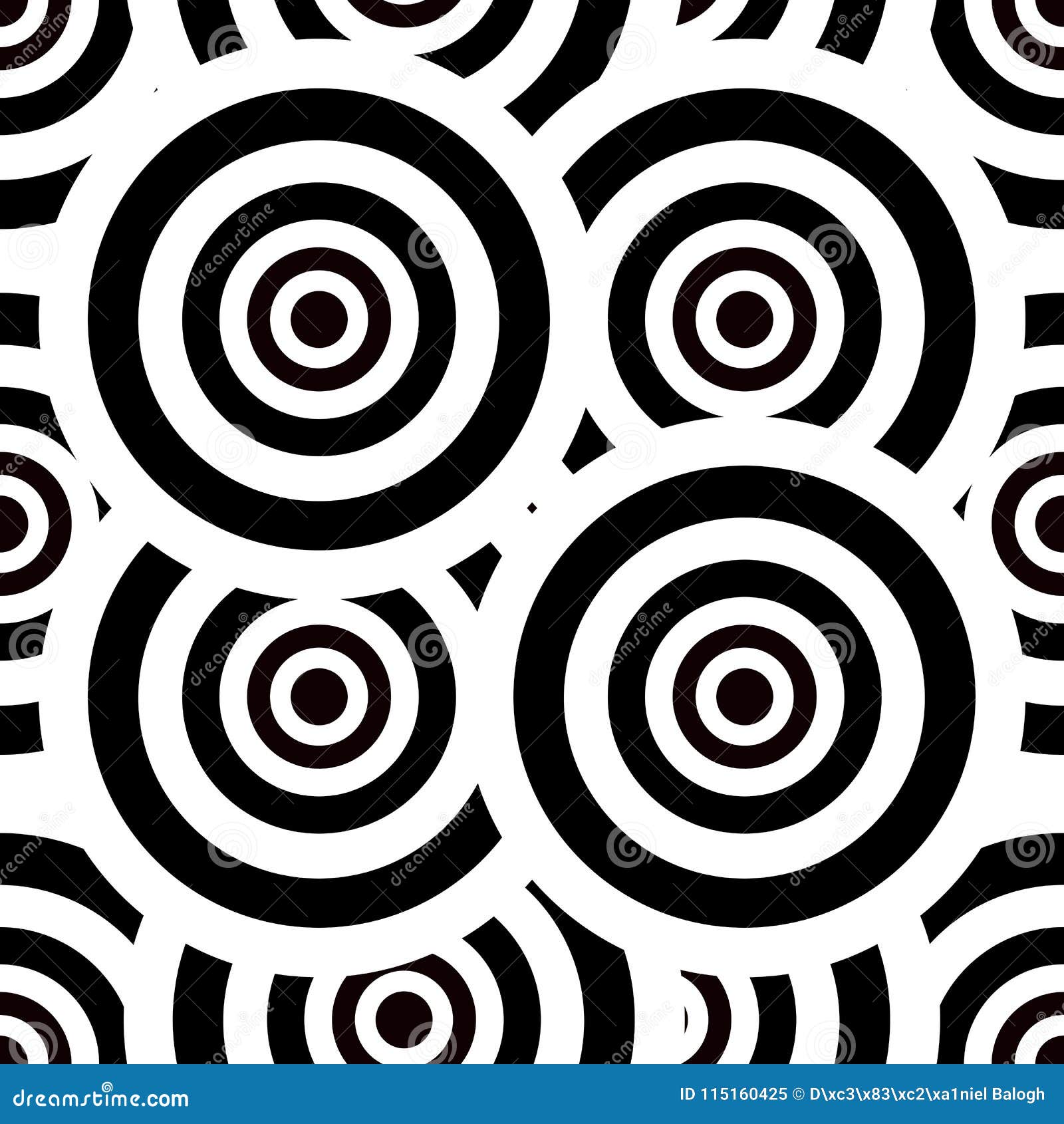 Abstract Geometric Circles Seamless Pattern. Stock Illustration ... Abstract Geometric Circles Seamless Pattern. Stock Illustration ...