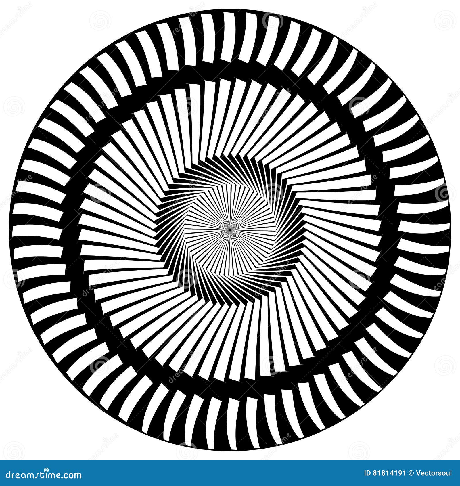 Abstract Geometric Circular Element. Radiating Irregular Shape Stock ...