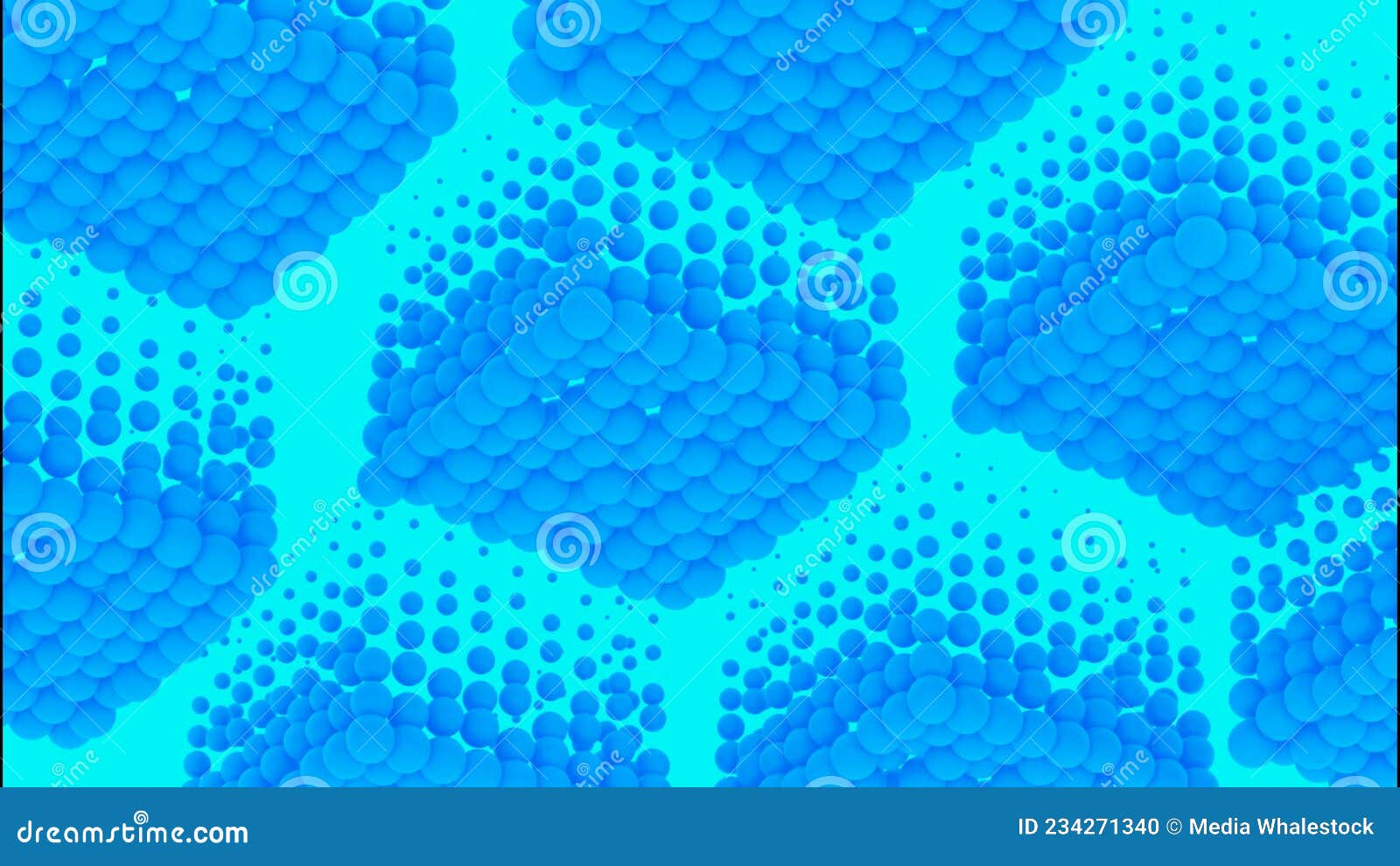 Abstract Geometric Clouds in a Form of a Cube of Small Bubbles ...