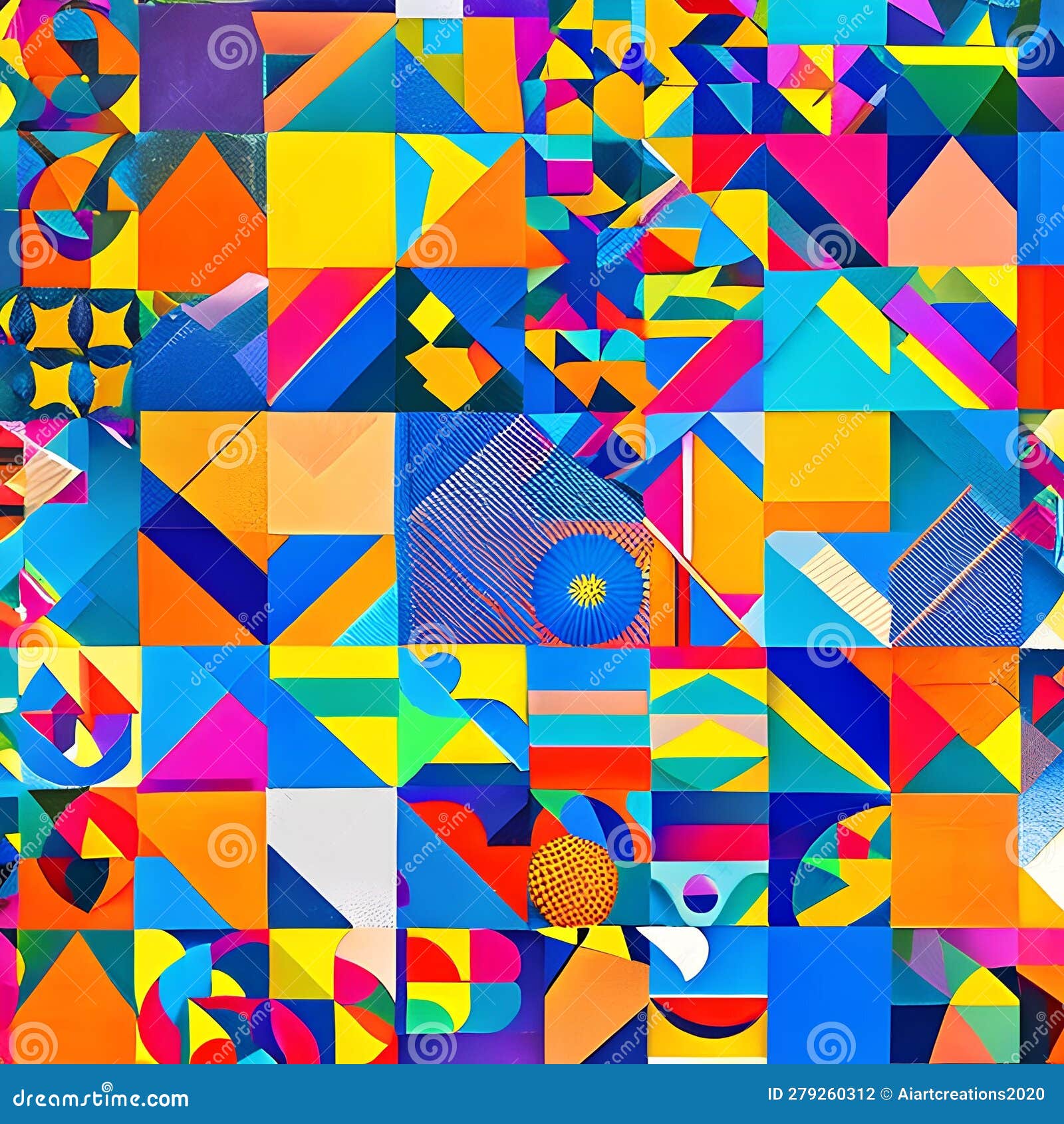 1064 Abstract Geometric Collage: a Vibrant and Dynamic Background ...