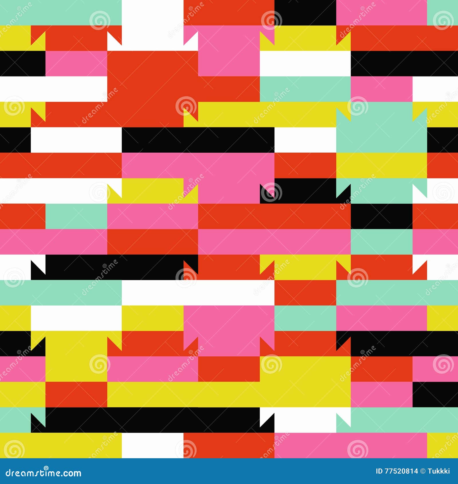 Abstract Geometric Color Blocked Pattern Stock Vector - Illustration of ...