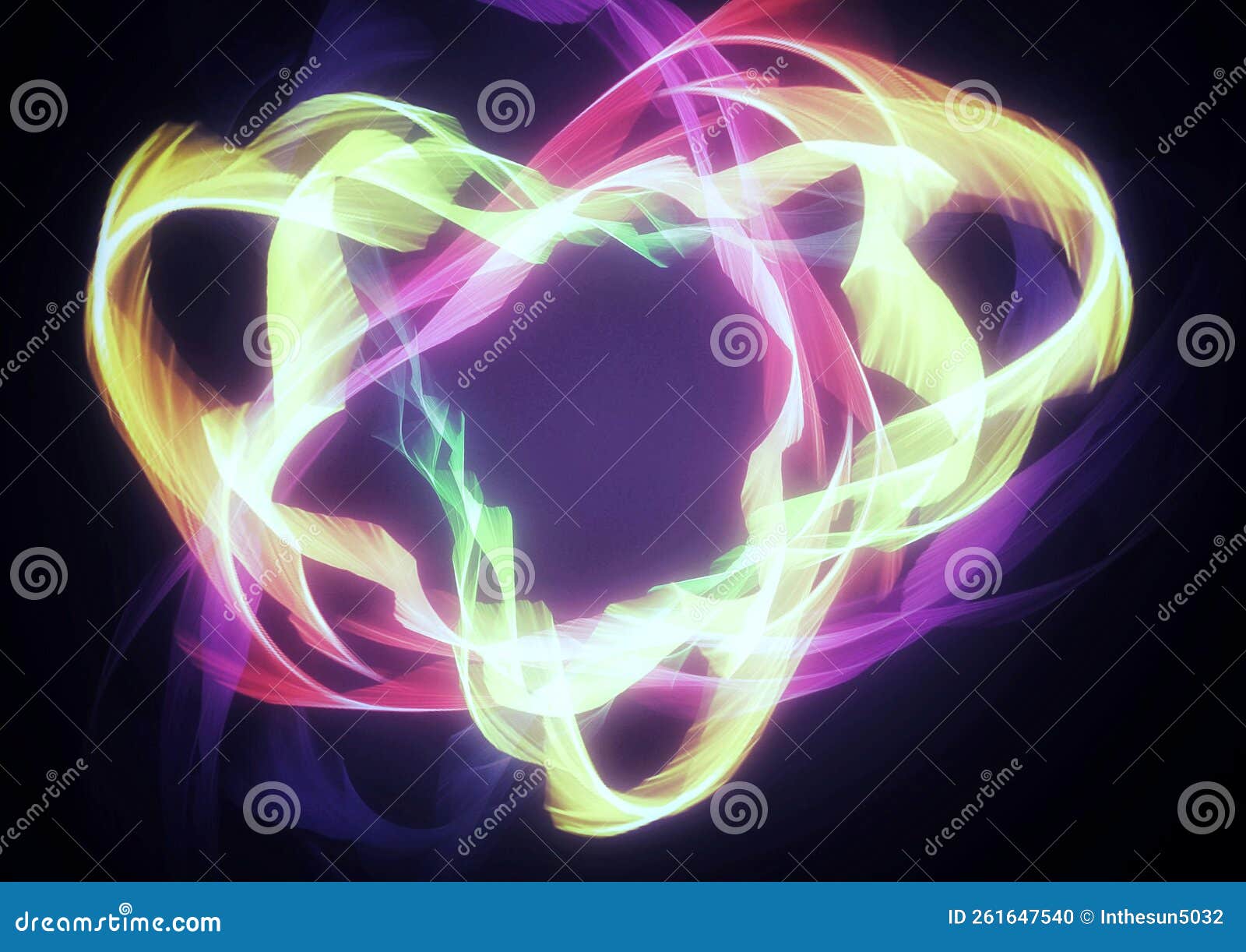 Abstract Geometric Colorful Light Lines Digitally Generated Background ...