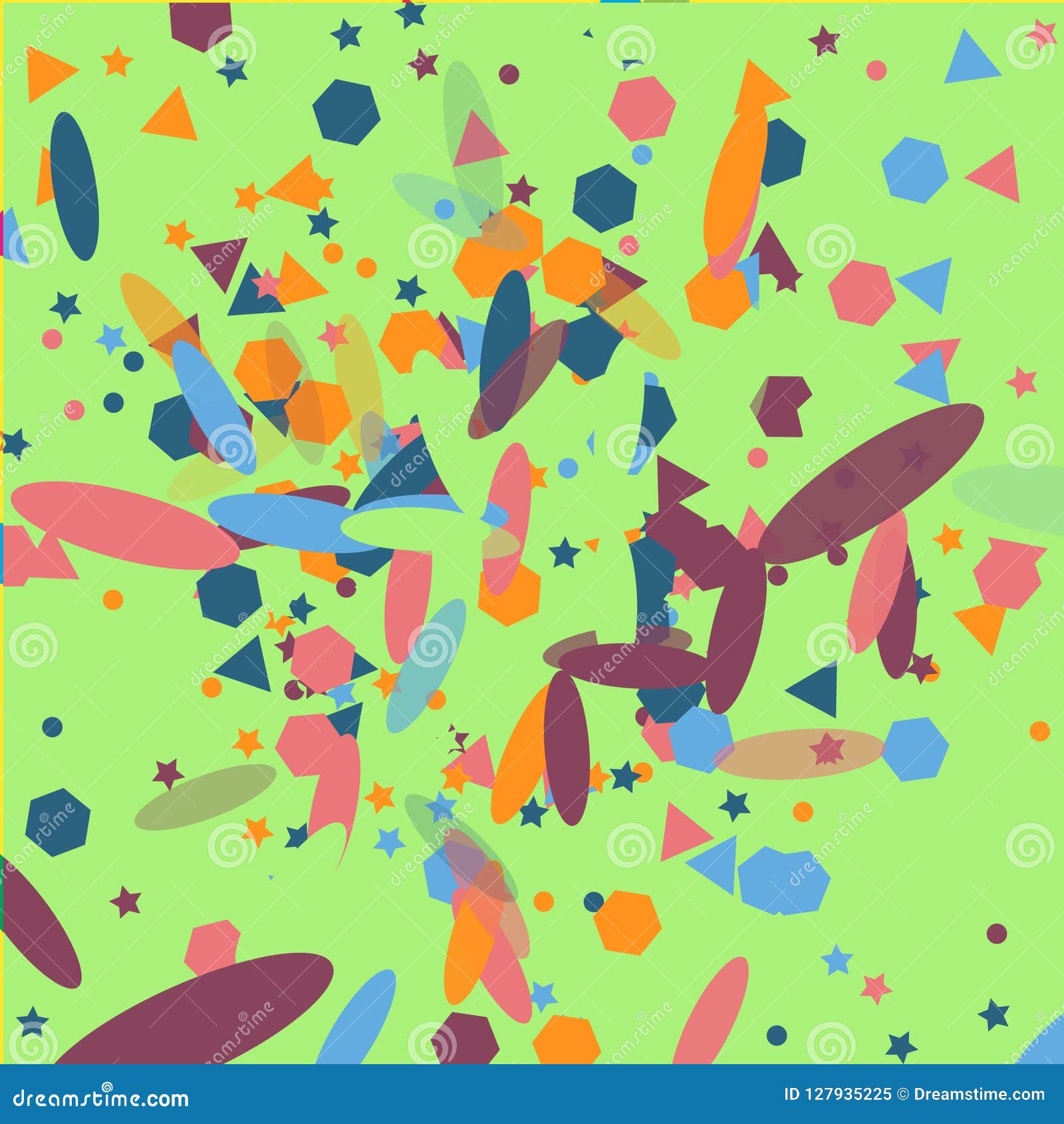 Abstract Geometric Colorful Mess Stock Illustration - Illustration of ...