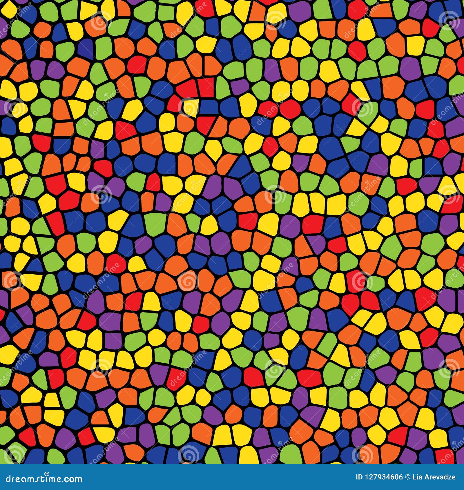 Abstract Geometric Colorful Mosaic Seamless Pattern For Textile Fabric