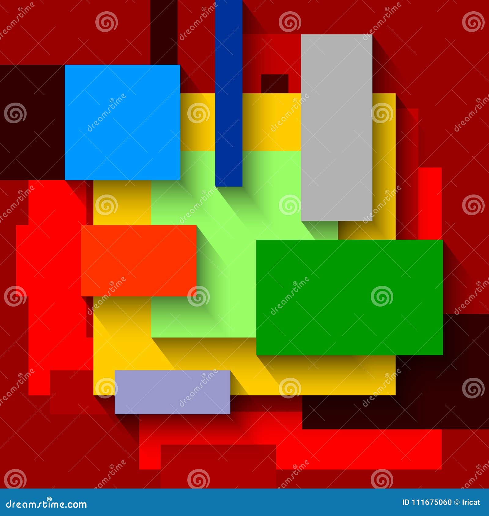 Abstract Geometric Colorful Rectangles Background. Design Template ...