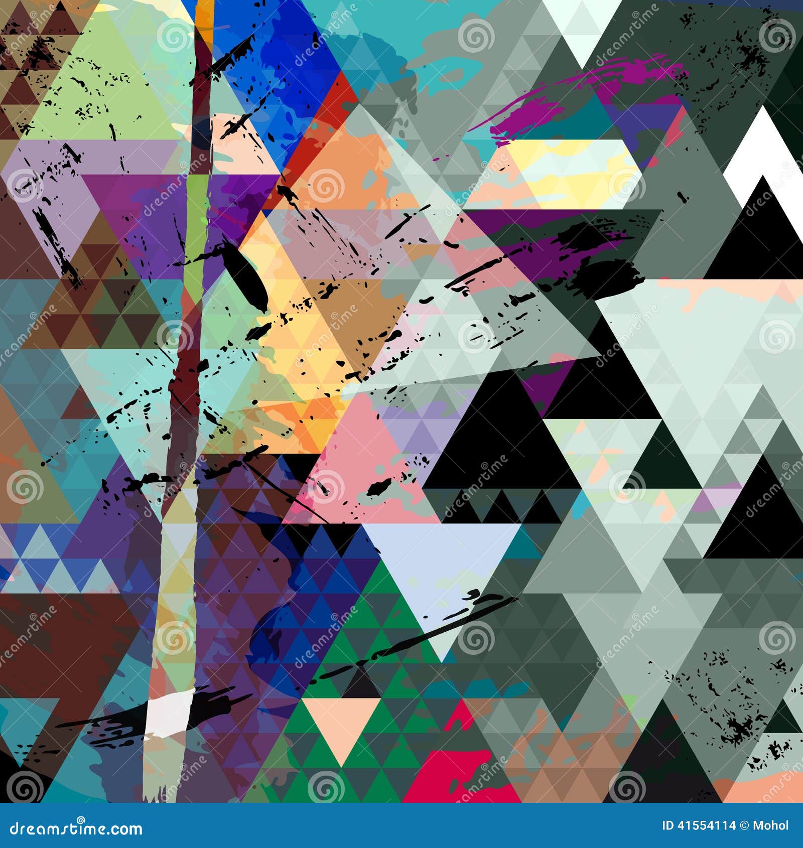 Abstract Geometric Composition Stock Vector - Illustration of lines ...