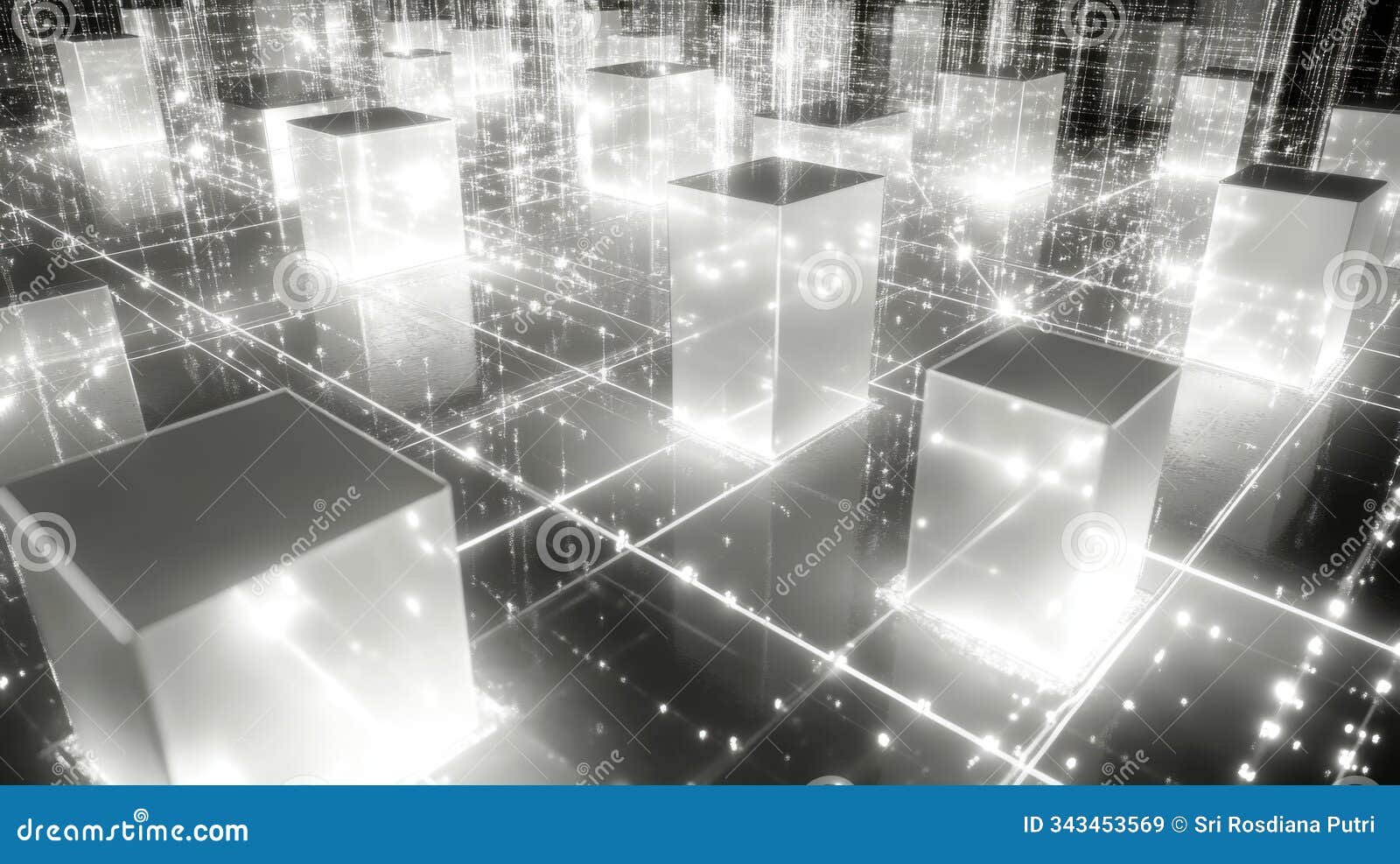 Composition Of Digital Scope Scanning On Glowing Blue Background ...