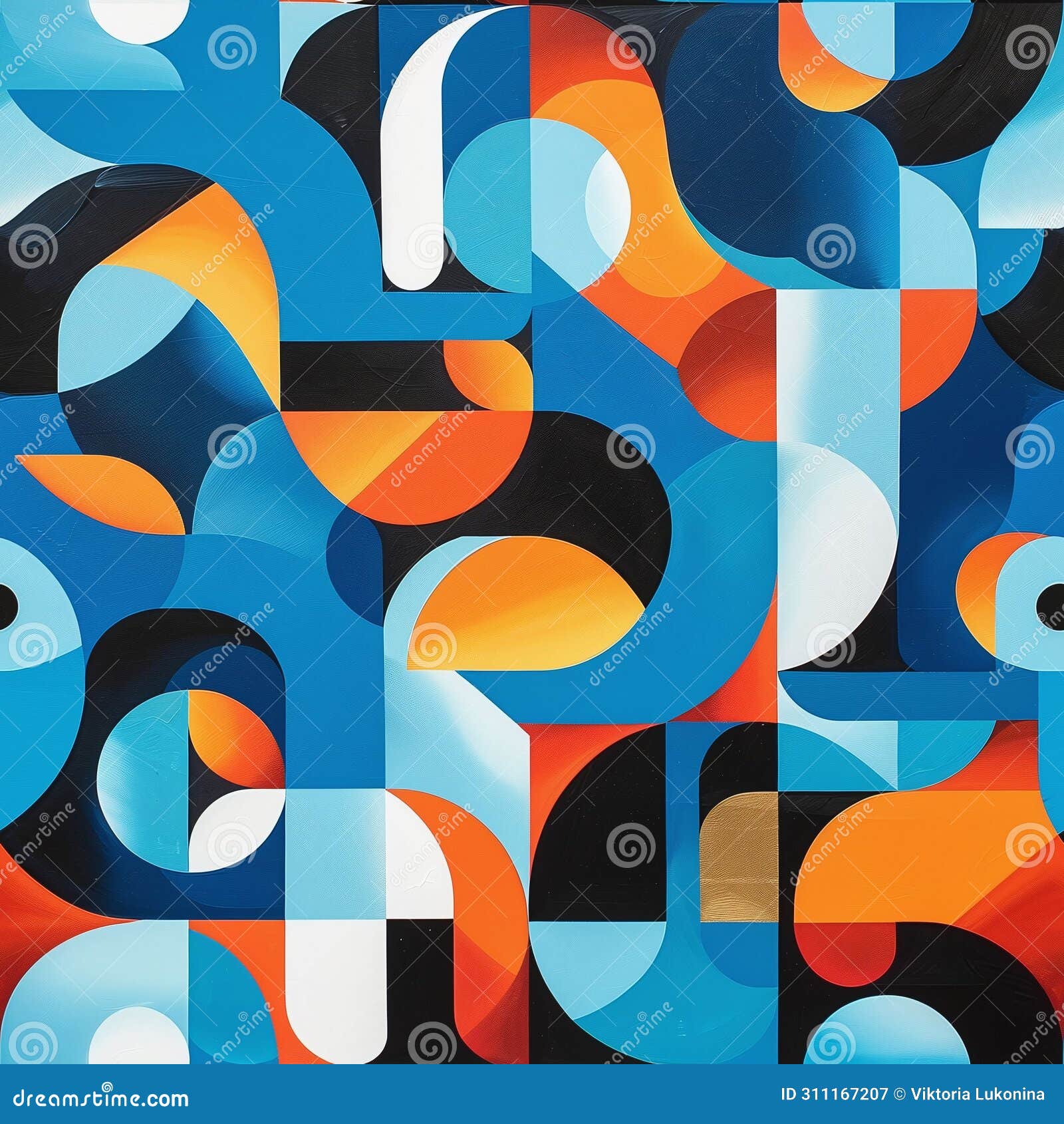 Modular Geometric Shapes Composition Stock Illustration - Illustration ...