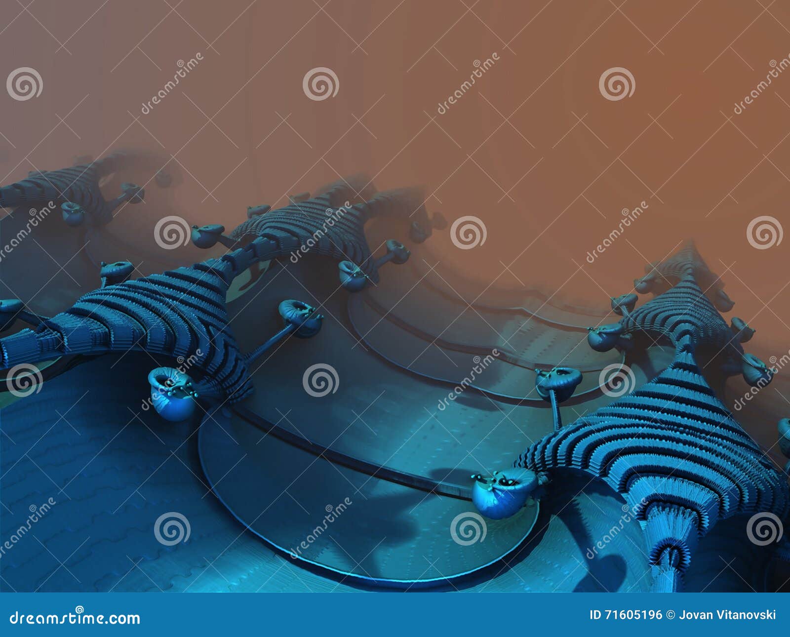 Abstract Geometric Composition Made in 3d Software Stock Illustration ...