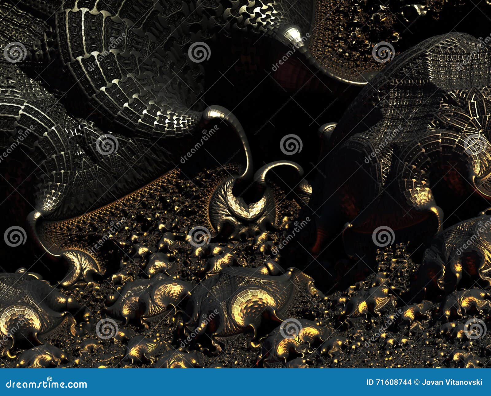 Abstract Geometric Composition Made in 3d Software Stock Illustration ...