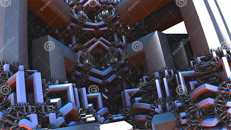 Abstract Geometric Composition Made in 3d Software Stock Illustration - Illustration of bizarre ...