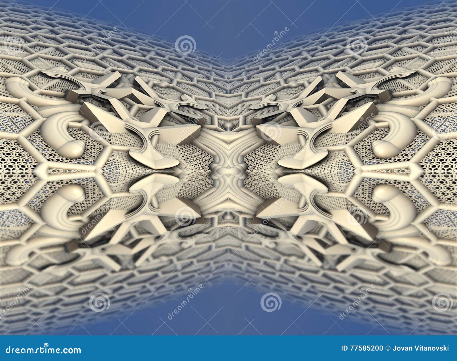 Abstract Geometric Composition Made in 3d Software Stock Illustration ...