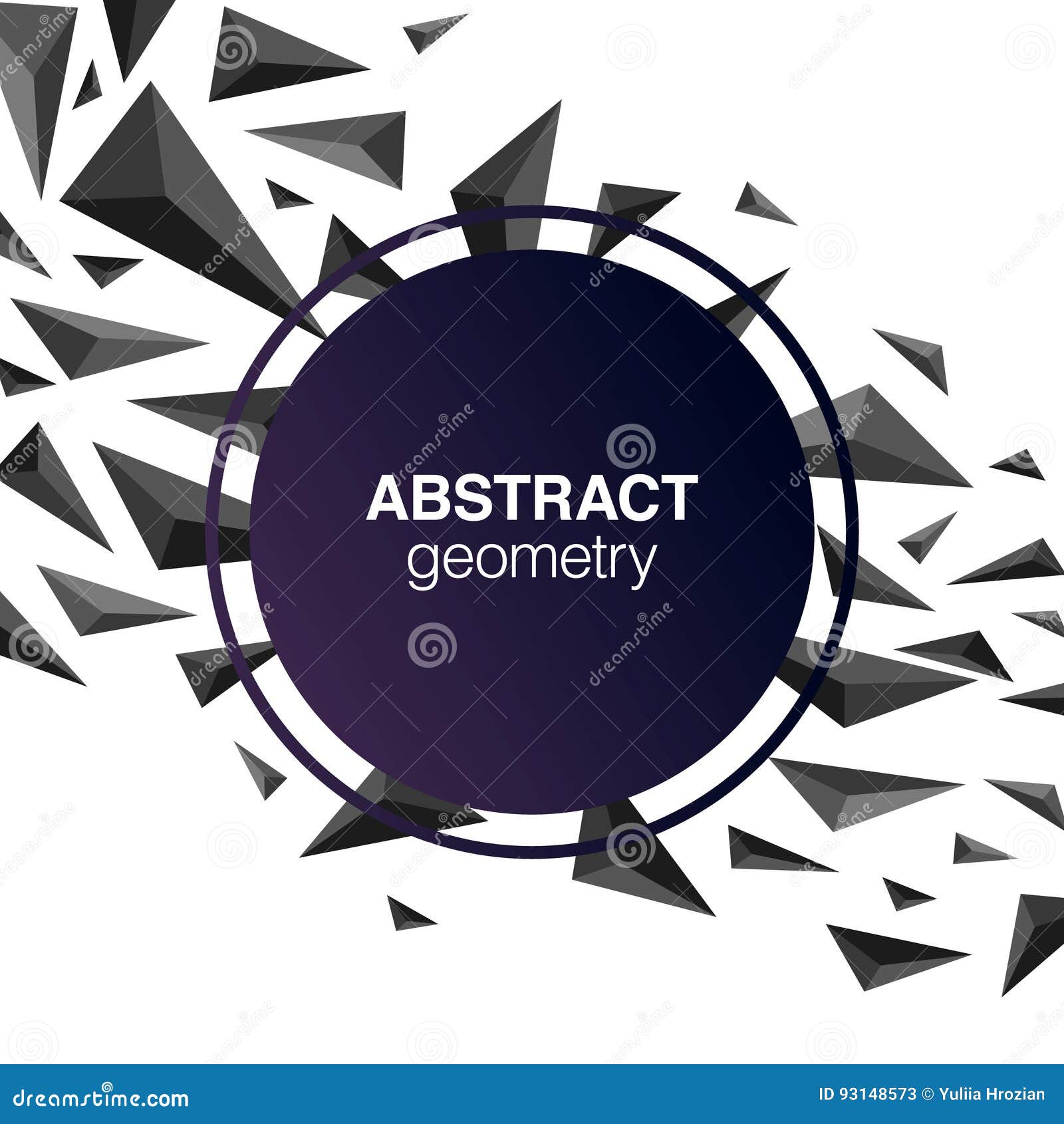 Abstract Geometric Composition with Monochrome 3d Shapes and Cir Stock ...