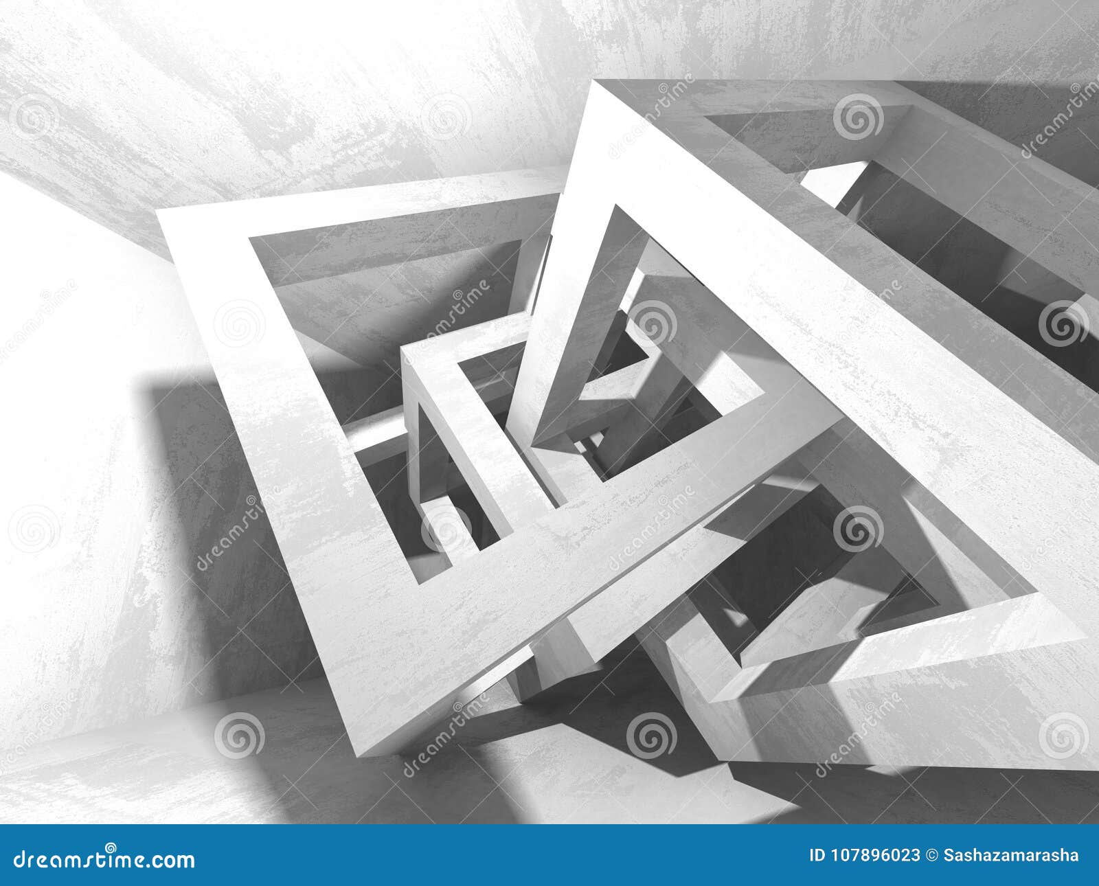 Abstract Geometric Concrete Architecture Background Stock Illustration ...