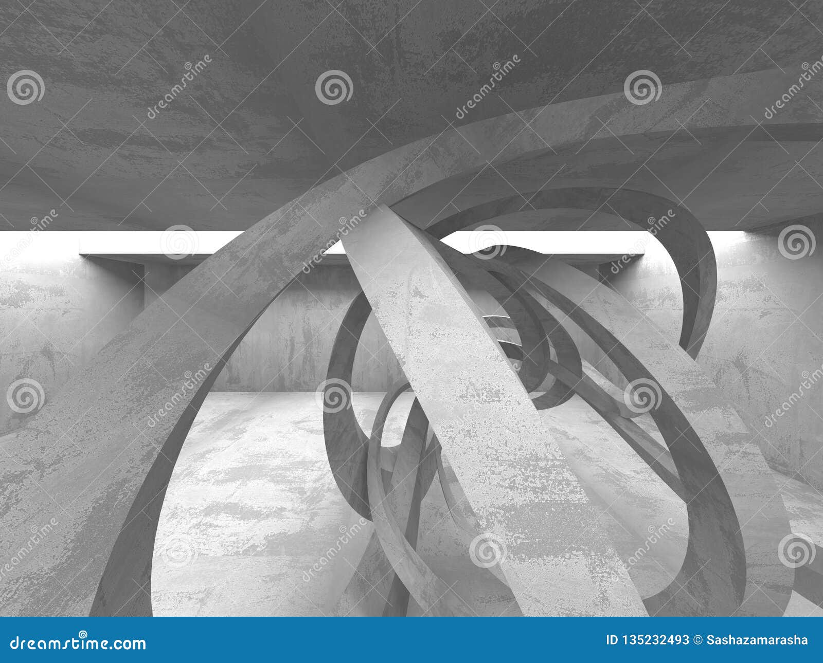 Abstract Geometric Concrete Architecture Background Stock Illustration ...