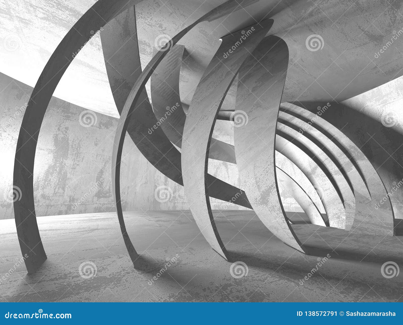 Abstract Geometric Concrete Architecture Background Stock Illustration ...