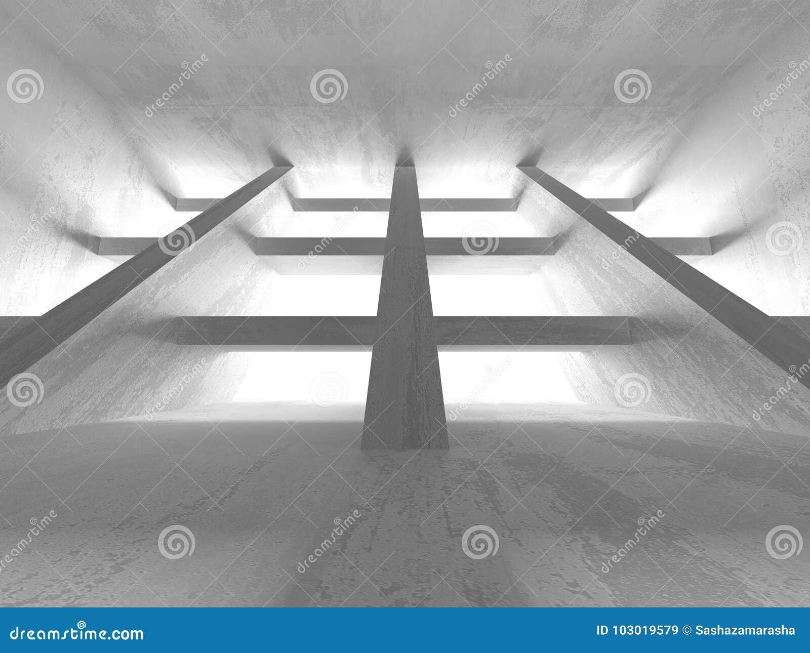 Abstract Geometric Concrete Architecture Background Stock Illustration ...