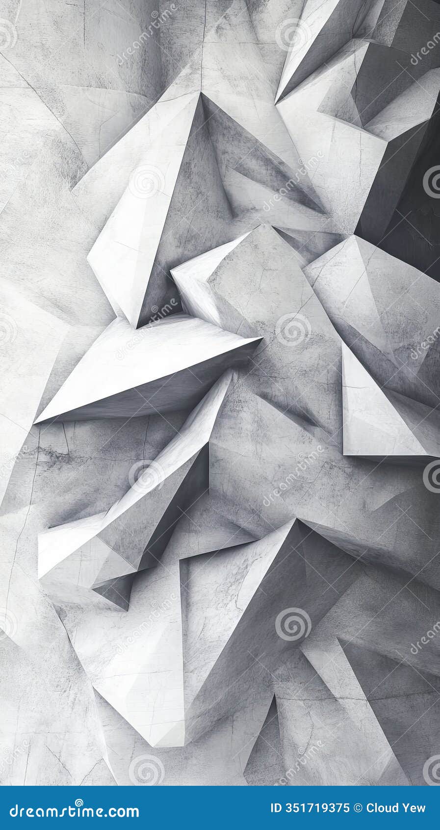 Abstract Geometric Concrete Texture with Sharp Angular Shapes and ...