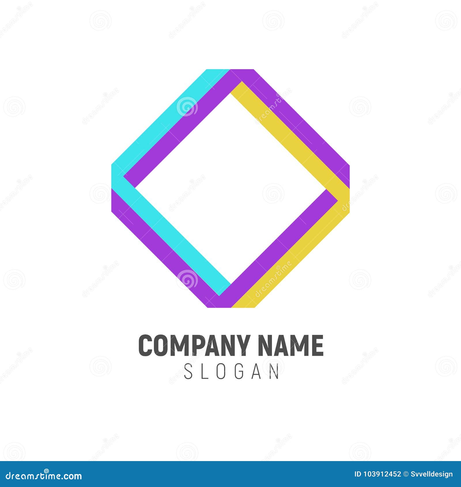 Abstract Geometric Connection Shape Vector Graphic Illustration Design ...