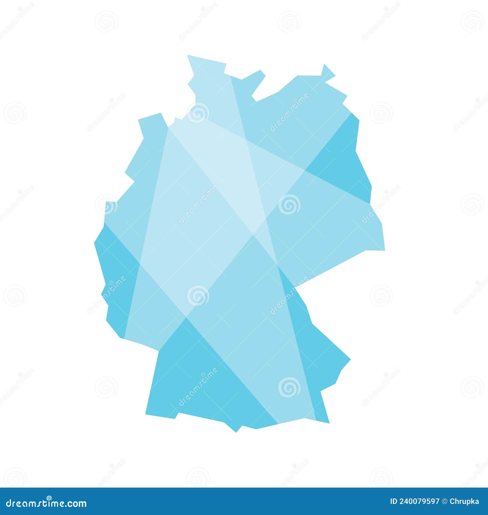 Abstract Geometric Crystal Effect Germany Map Stock Vector ...