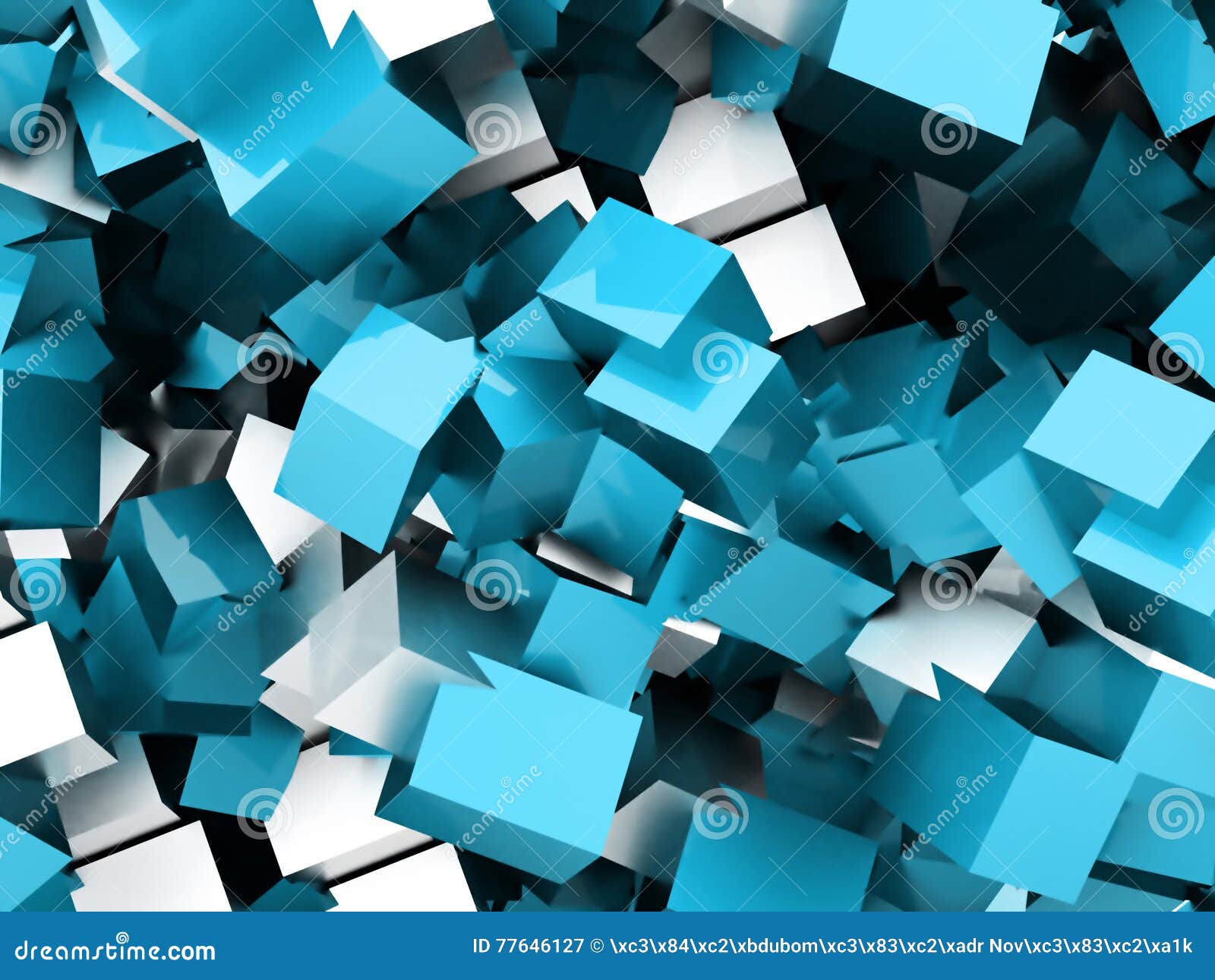 Abstract Geometric Cubes Background Rendered Stock Illustration ...