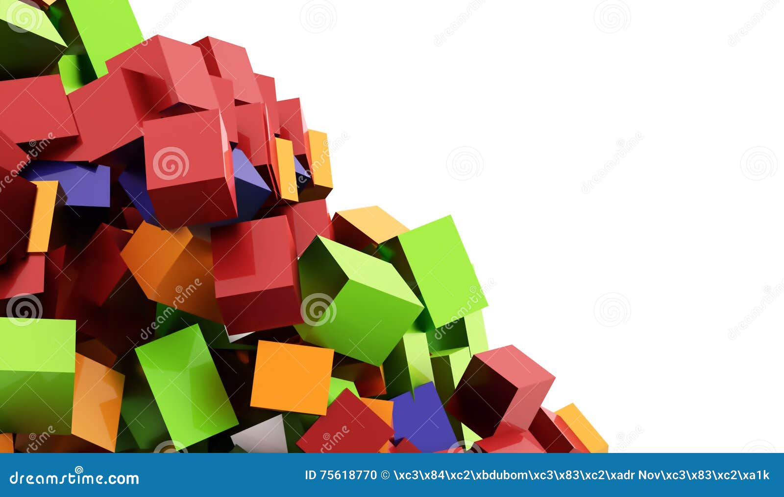 Abstract Geometric Cubes Background Rendered Stock Illustration ...