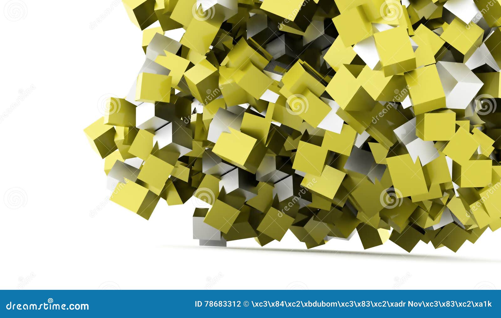 Abstract Geometric Cubes Background Rendered Stock Illustration ...
