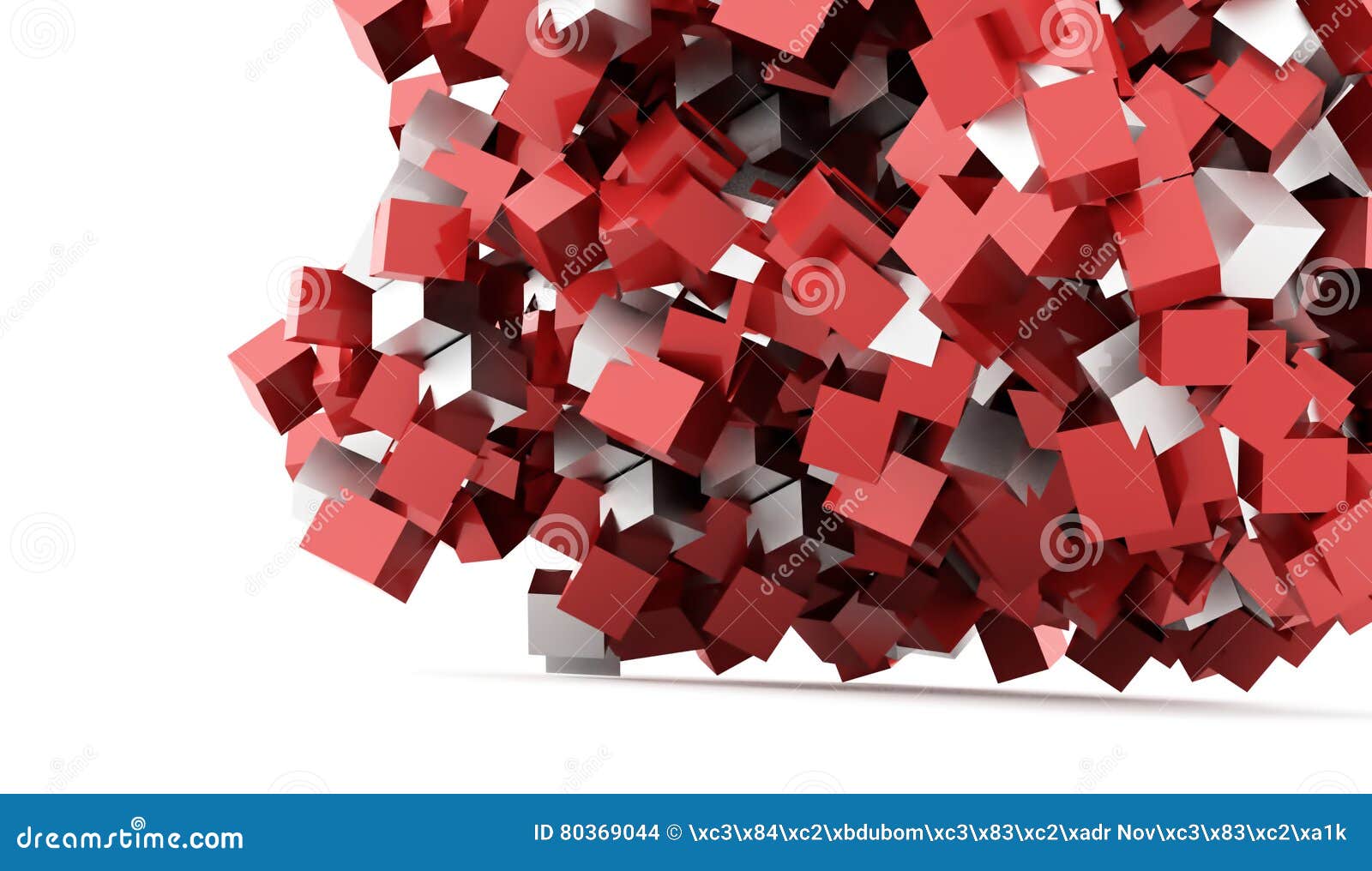 Abstract Geometric Cubes Background Rendered Stock Illustration ...