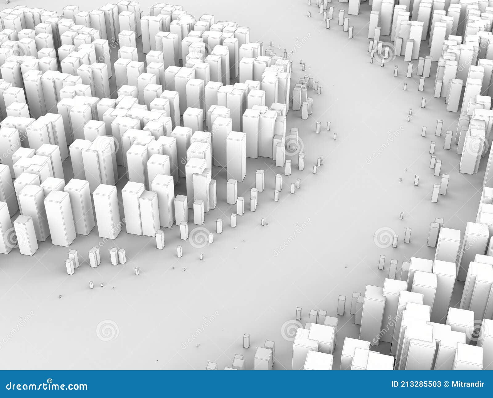 Abstract Geometric Cubic City - Top Down View Stock Image - Image of ...