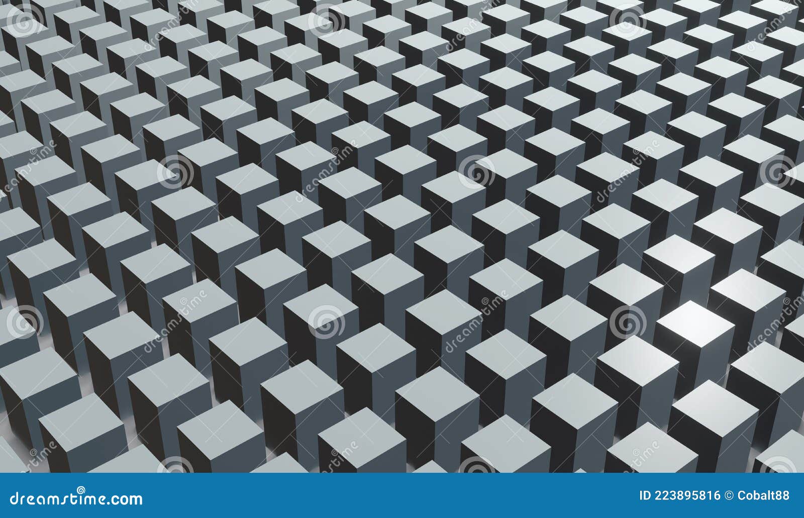 Abstract Geometric 3D Background Stacked Grey Cubes Stock Illustration ...