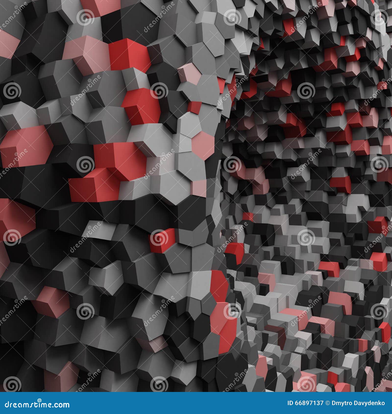 Abstract Geometric 3d Hole with Crystals for Background Stock ...