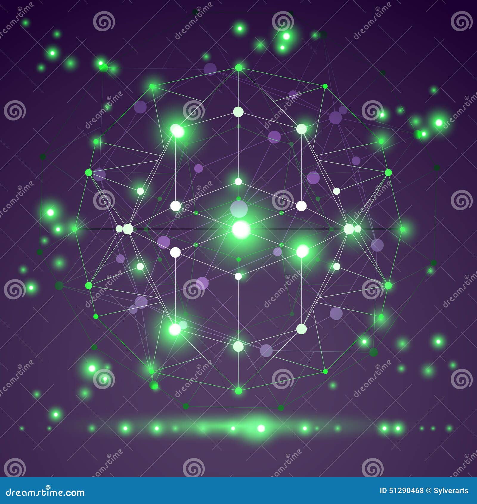 Abstract Geometric 3D Mesh Object, Modern Digital Technology and Stock ...